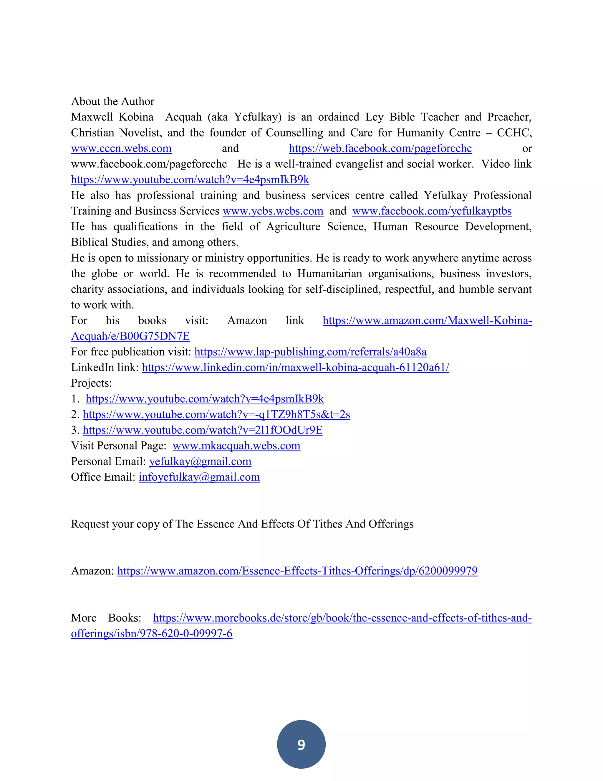 Tithes and offering concept | PDF