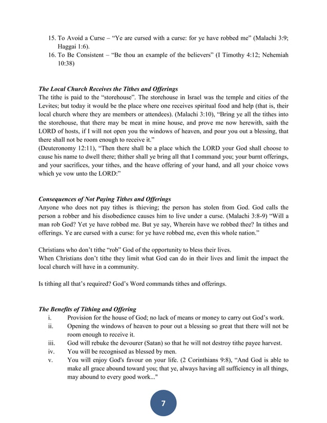 Tithes and offering concept | PDF