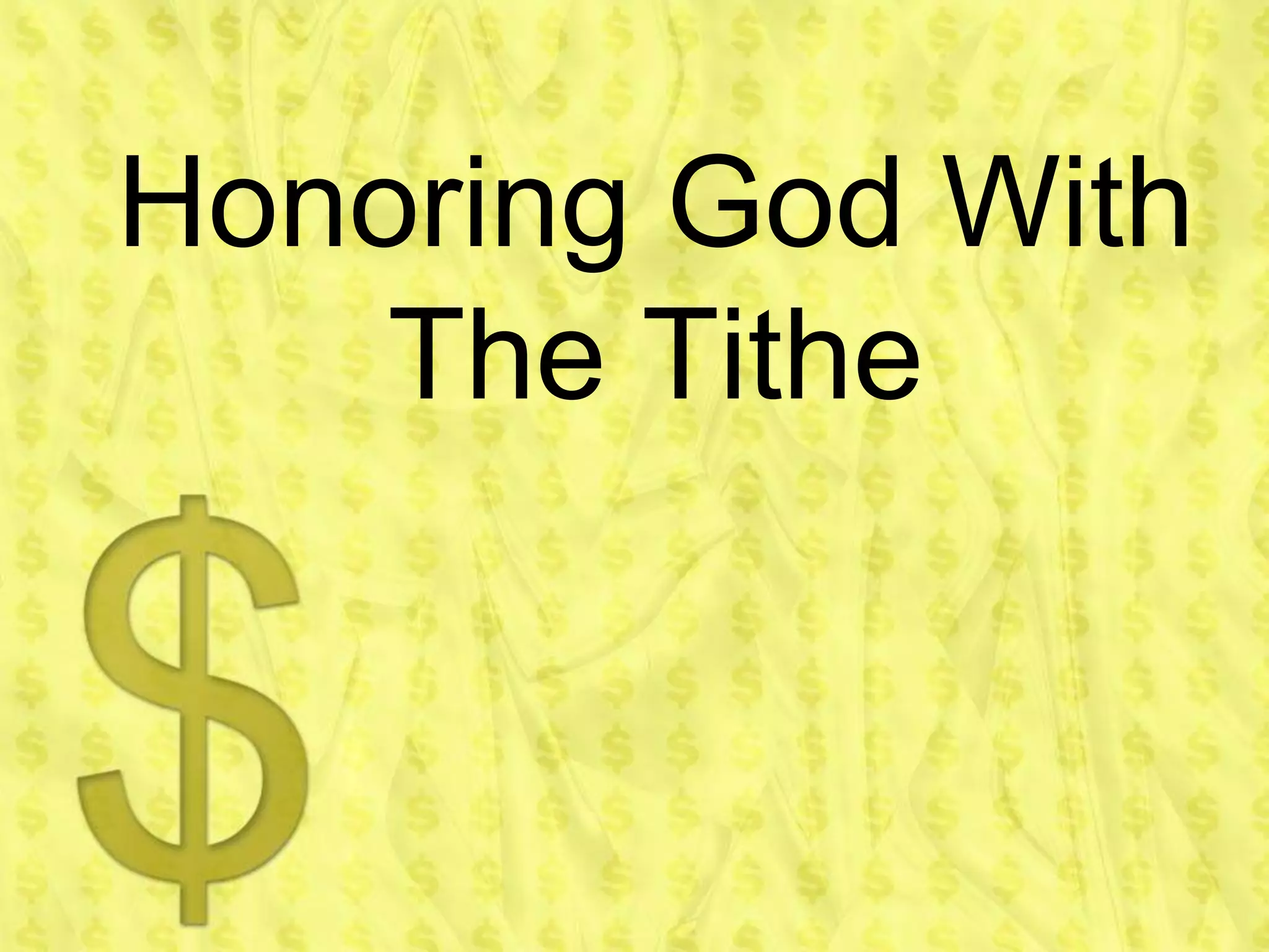 Tithing | PPTX