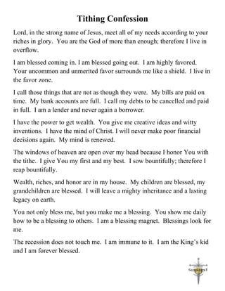 Tithing Confession | DOCX