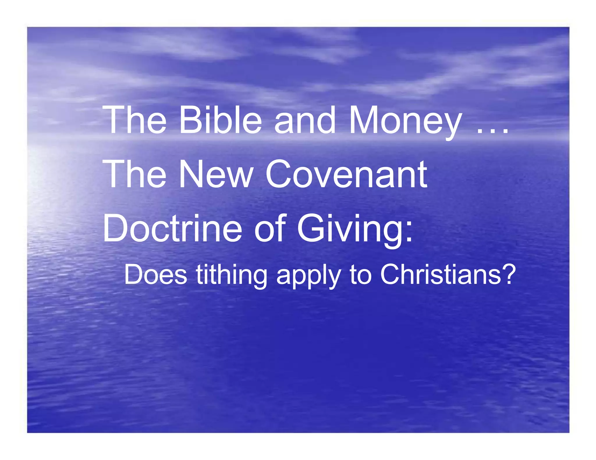 Tithing introduction powerpoints | PPTX