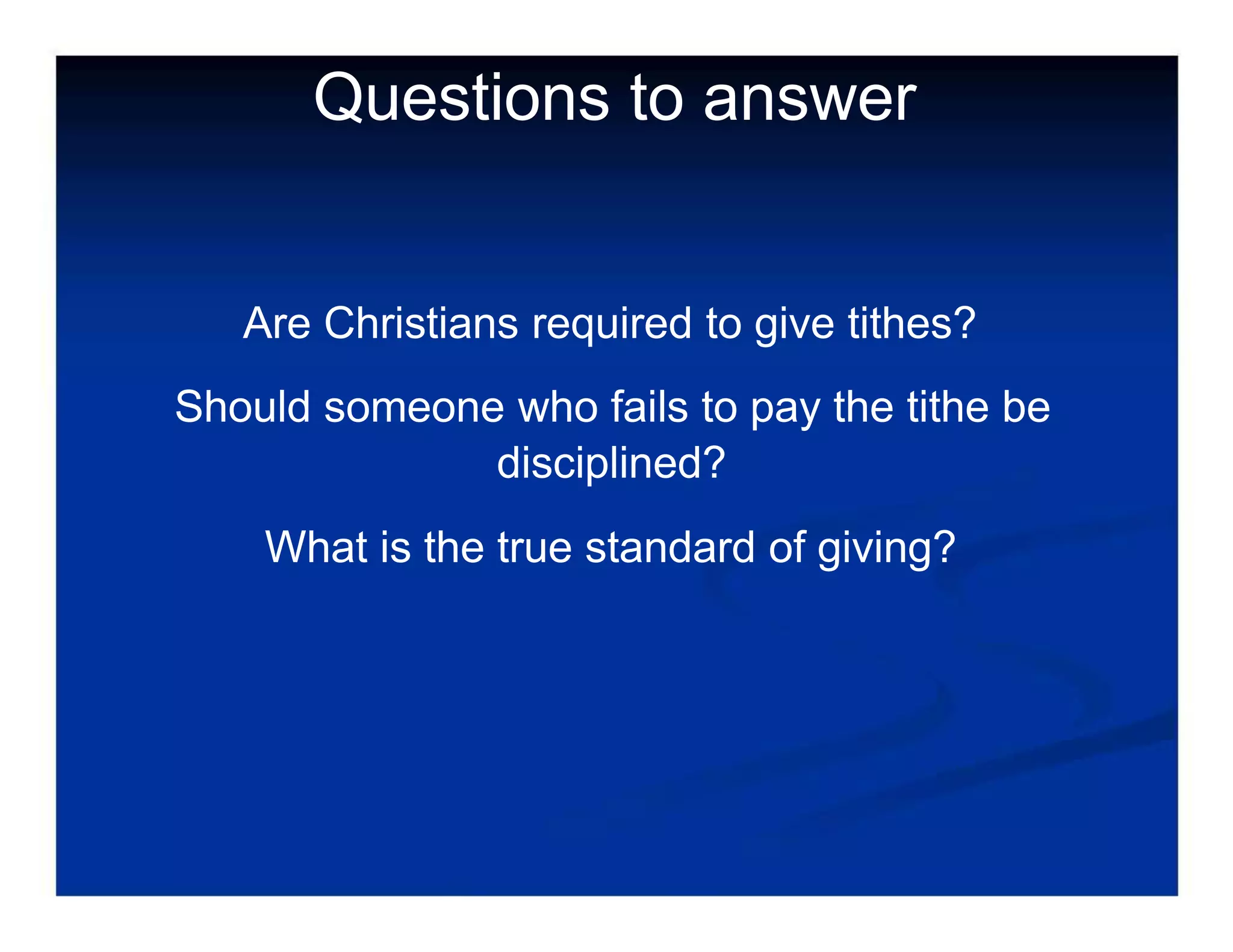 Tithing introduction powerpoints | PPTX