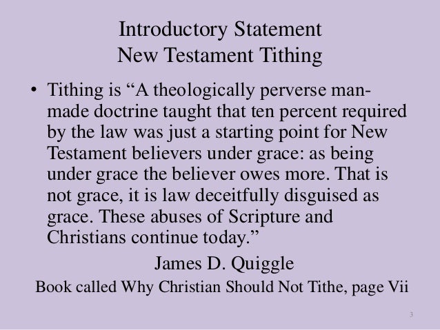 A Tithing Study Presentation by Dr. Frank Chase Jr.