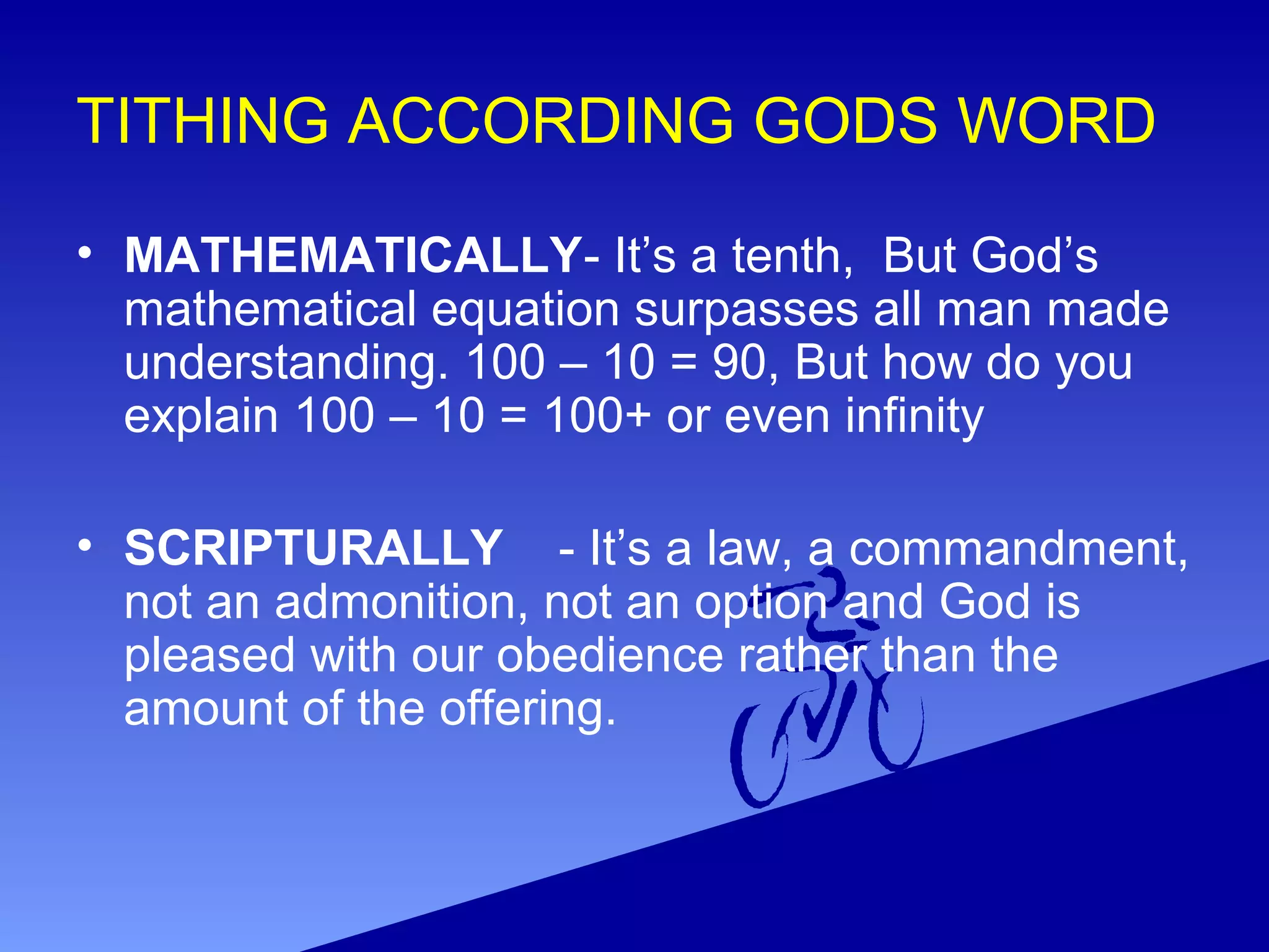 Tithing system | PPT