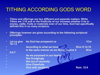 Tithing system | PPT