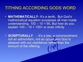 Tithing system | PPT
