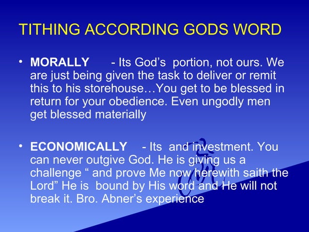 Tithing system | PPT