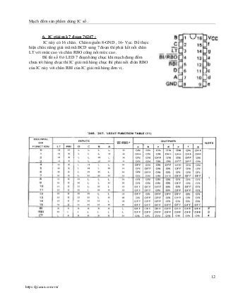 Đề tài Thiết kế mạch đếm 60 sản phẩm dùng IC 74ls192 | PDF