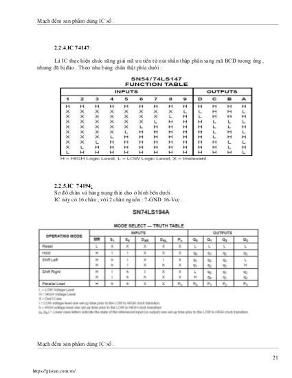 Đề tài Thiết kế mạch đếm 60 sản phẩm dùng IC 74ls192 | PDF