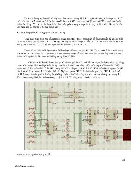 Đề tài Thiết kế mạch đếm 60 sản phẩm dùng IC 74ls192 | PDF