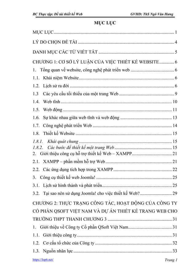 Đề tài Thiết kế website cho trường học | PDF