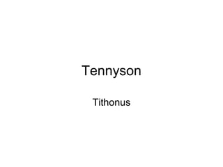 Tithonus | PPT