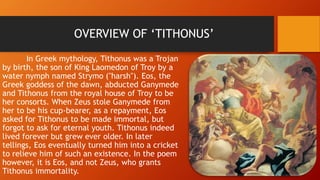 Tithonus | PPTX