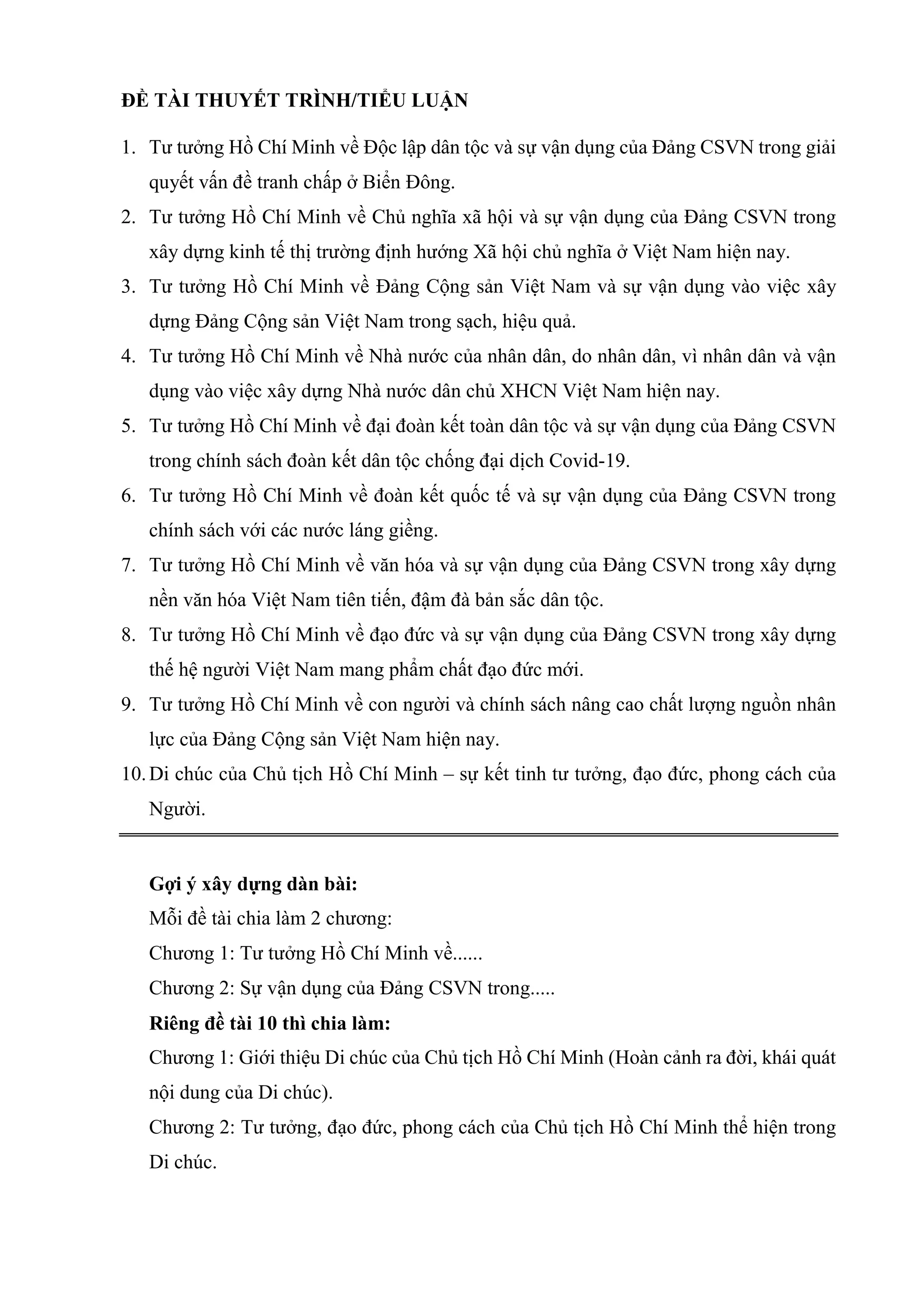 Đề tài thuyết trình và tiểu luận TTHCM HK Hè NH 2023-2024.docx