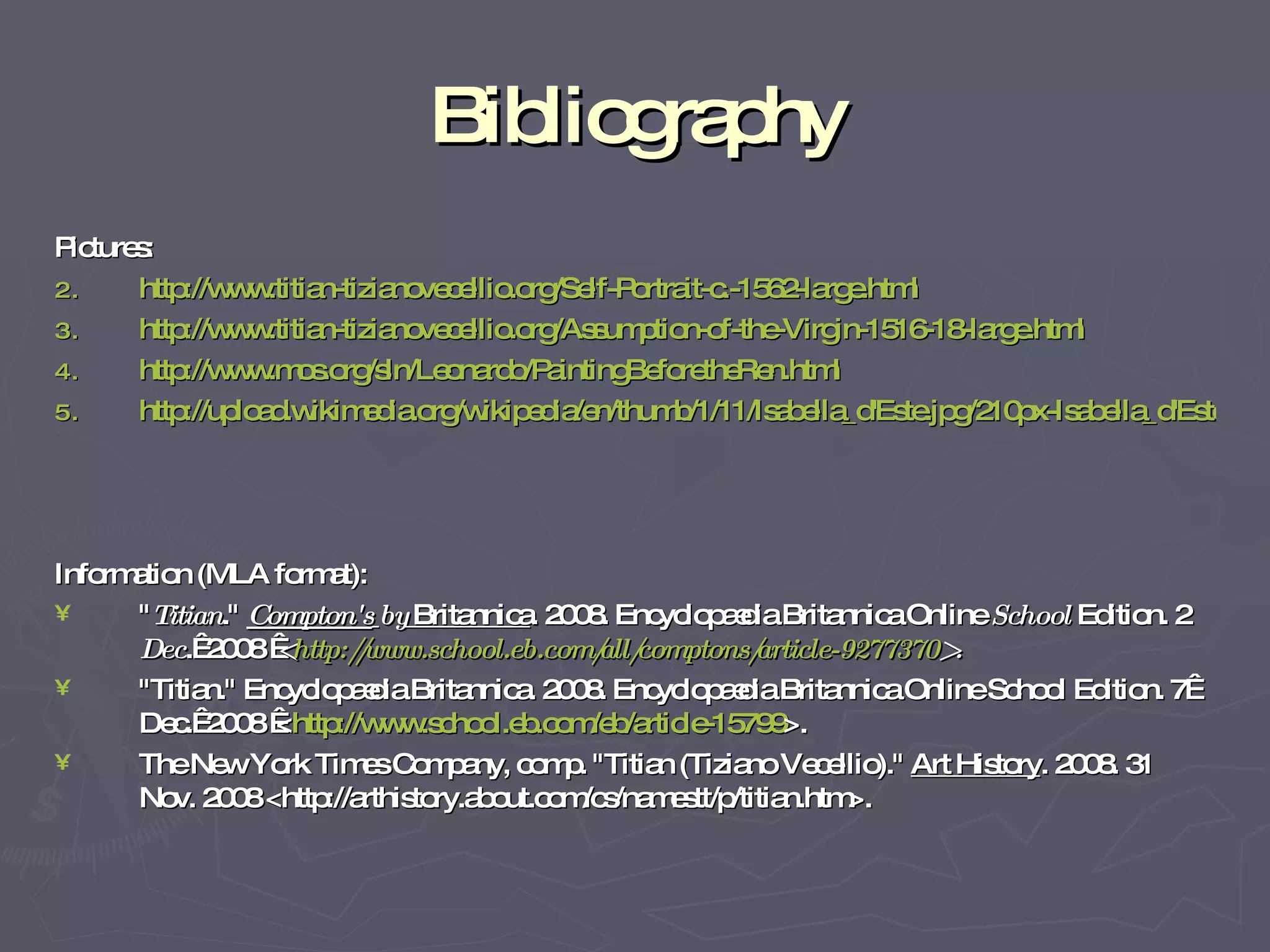 Titian Presentation | PPT