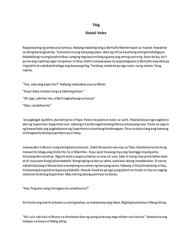 "Titig" - Danny Boy Velez | PDF