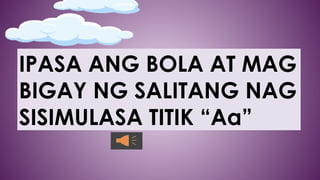 tunog ng titik Aa-mga halimbawa, larawan at worksheet | PPTX