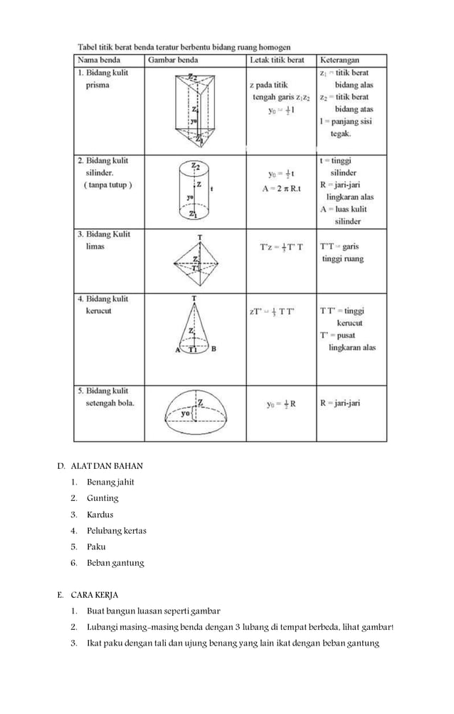 Titik berat | DOCX