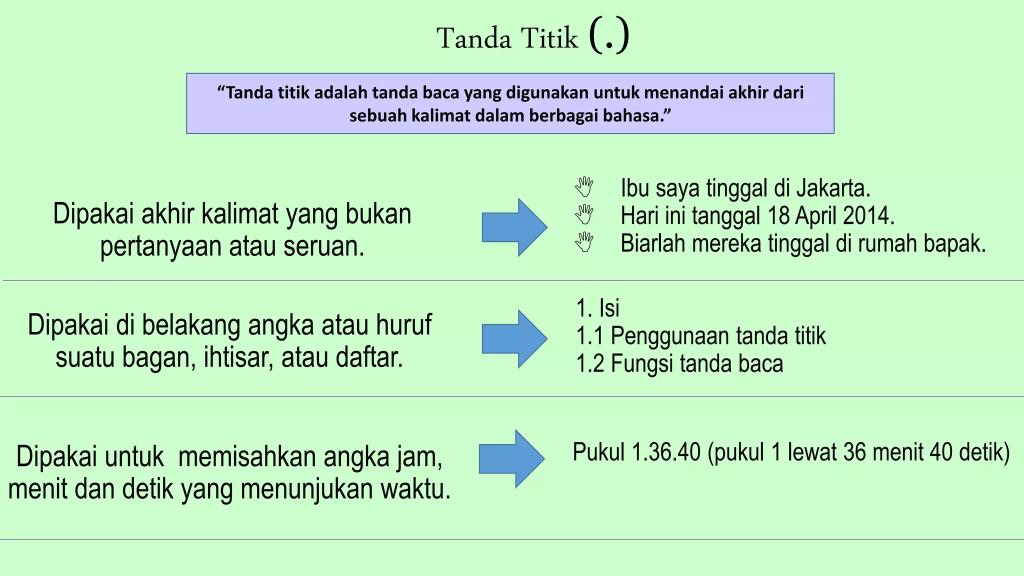 Titik, tanda pisah, tanda hubung | PPTX