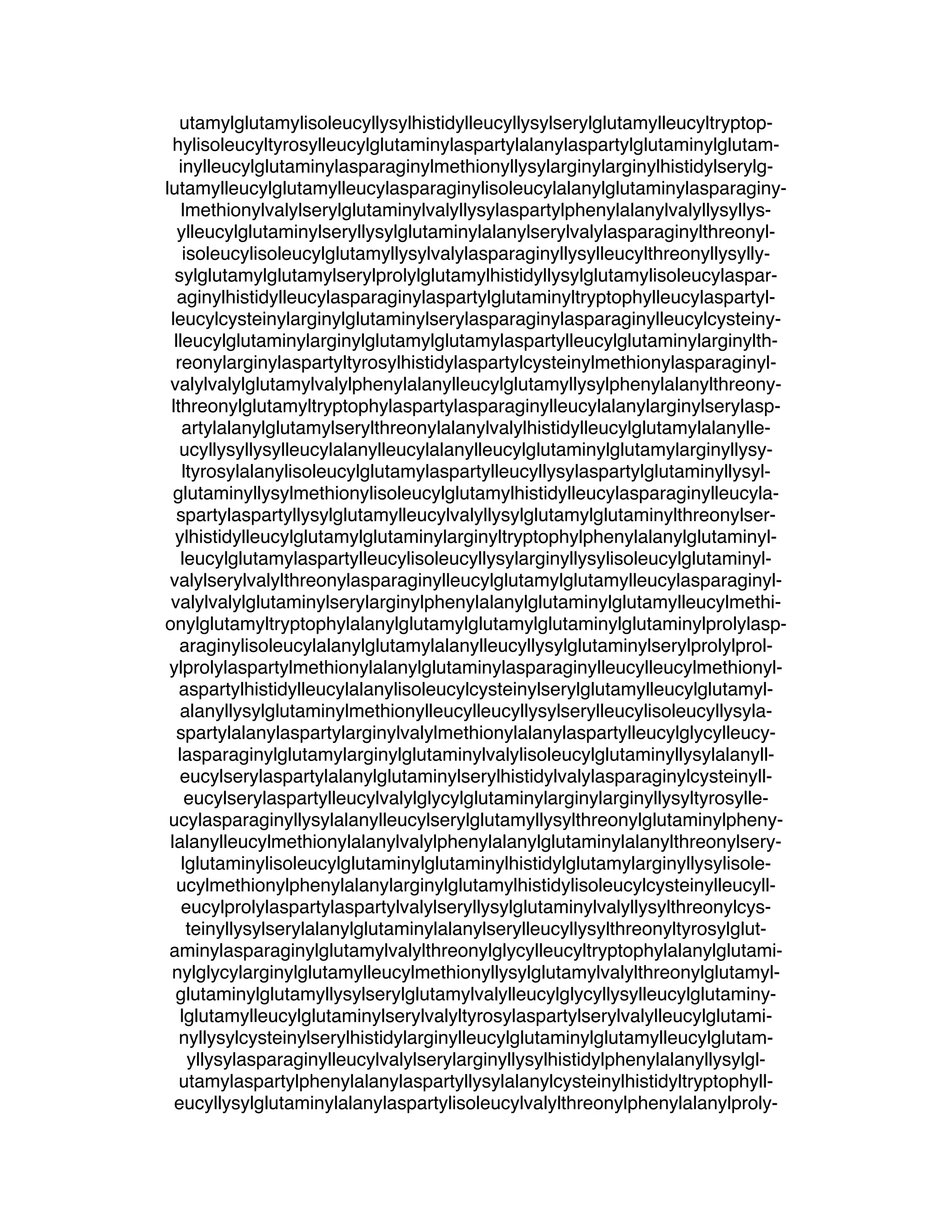 Full IUPAC Name for the Protein Titin | PDF
