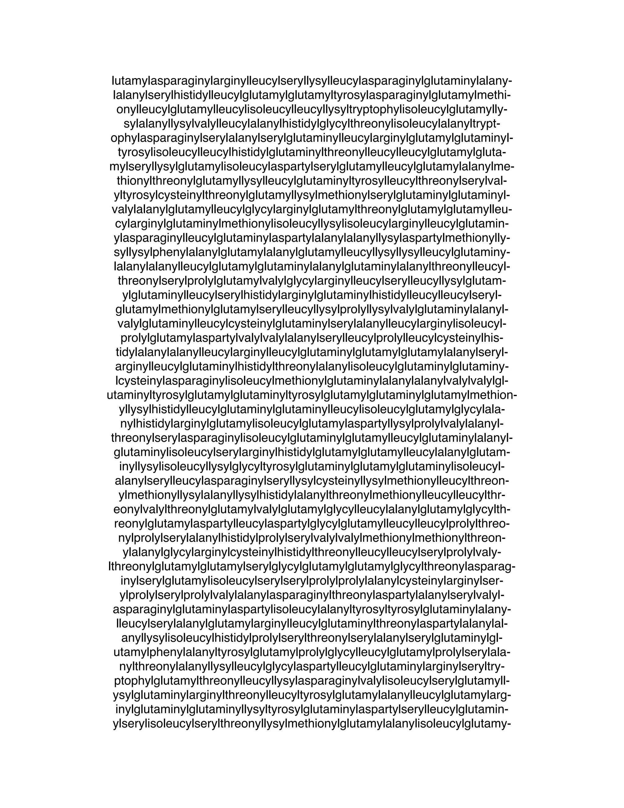 Full IUPAC Name for the Protein Titin | PDF