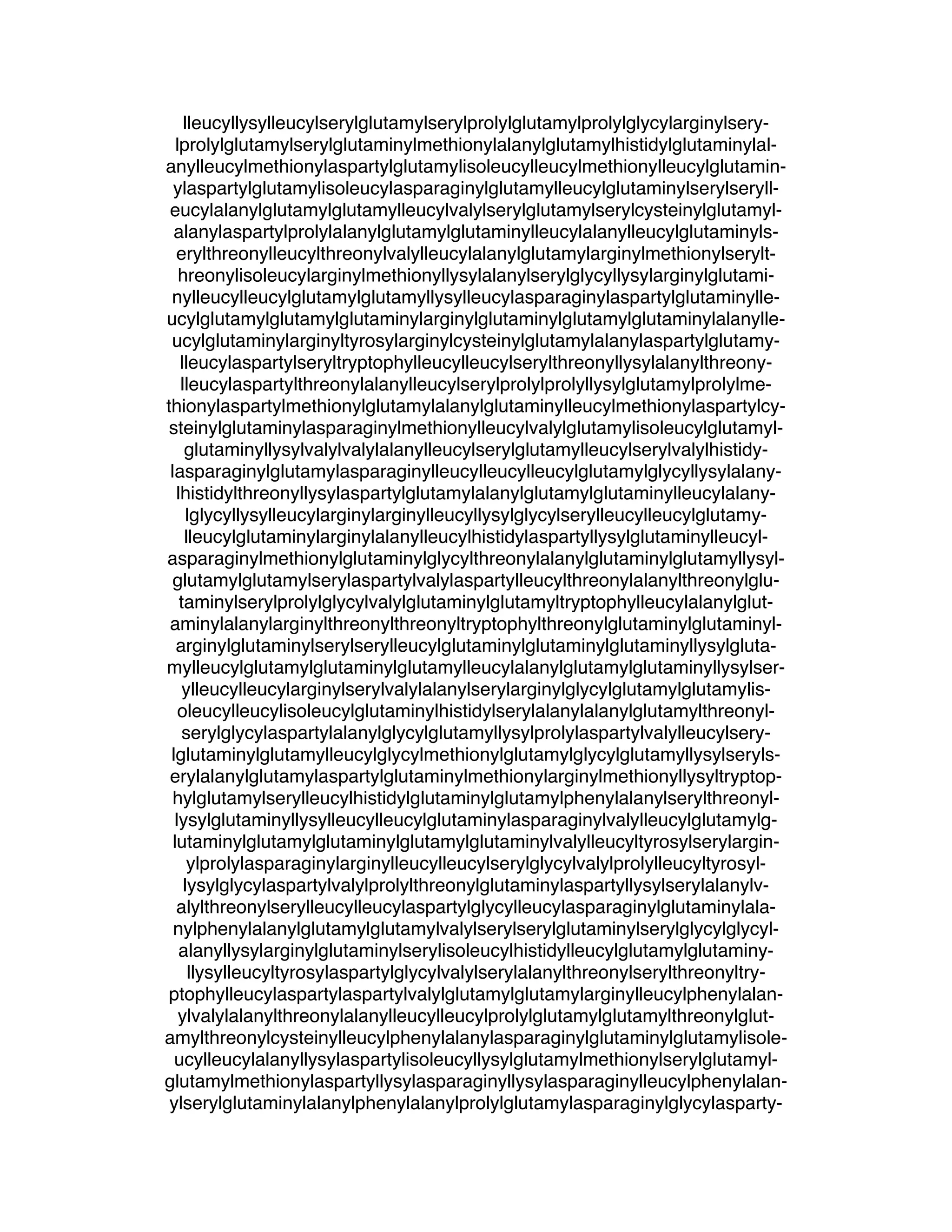 Full IUPAC Name for the Protein Titin | PDF