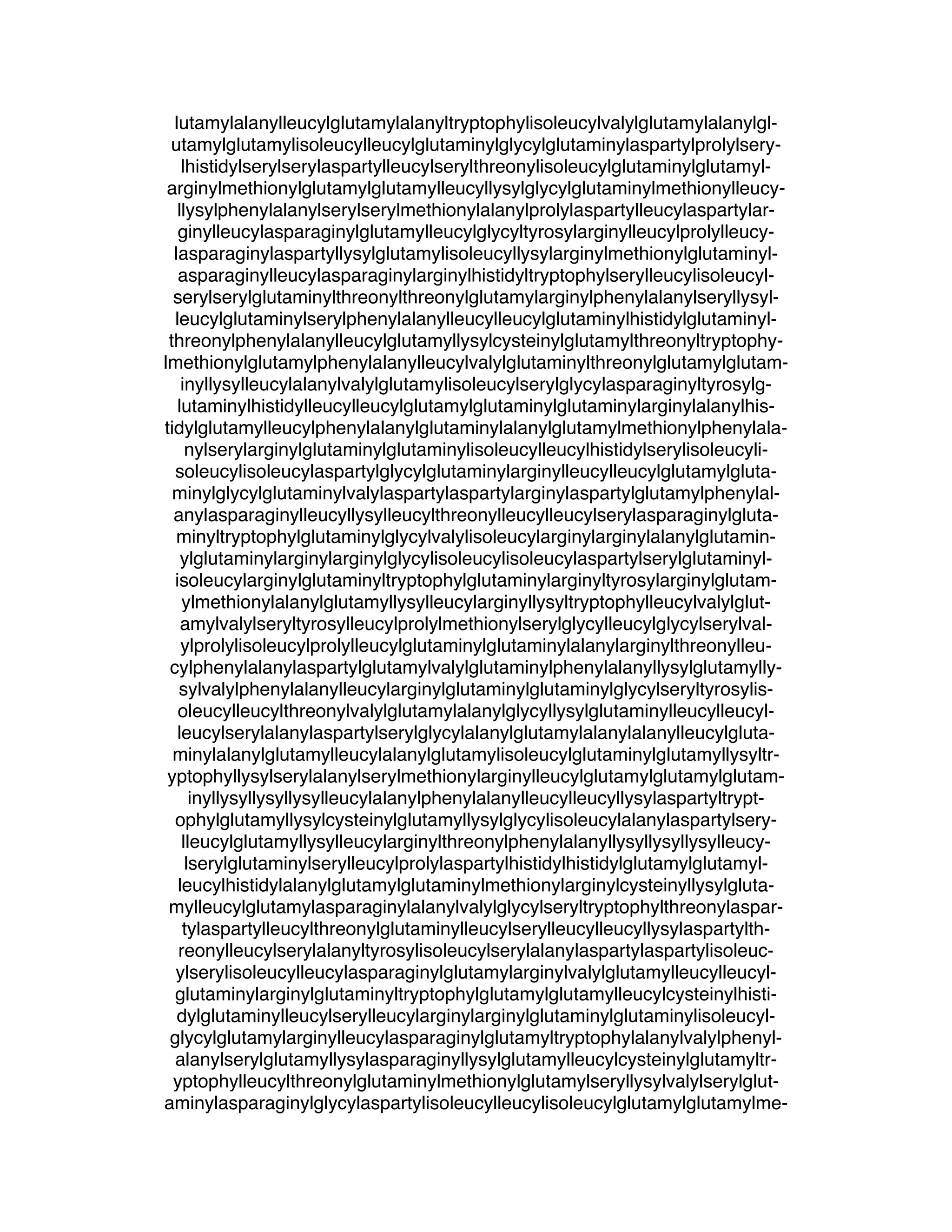 Full IUPAC Name for the Protein Titin | PDF