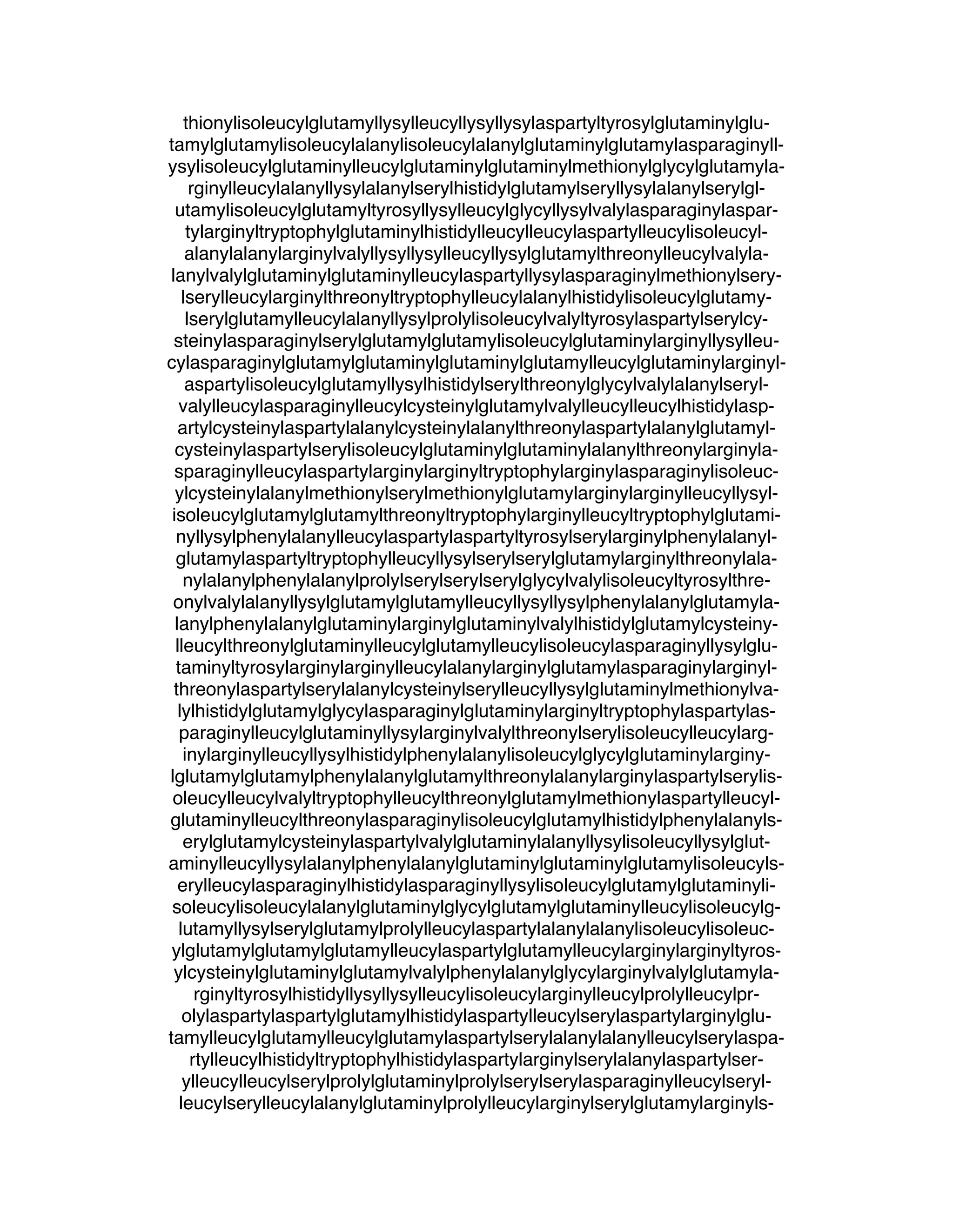 Full IUPAC Name for the Protein Titin | PDF