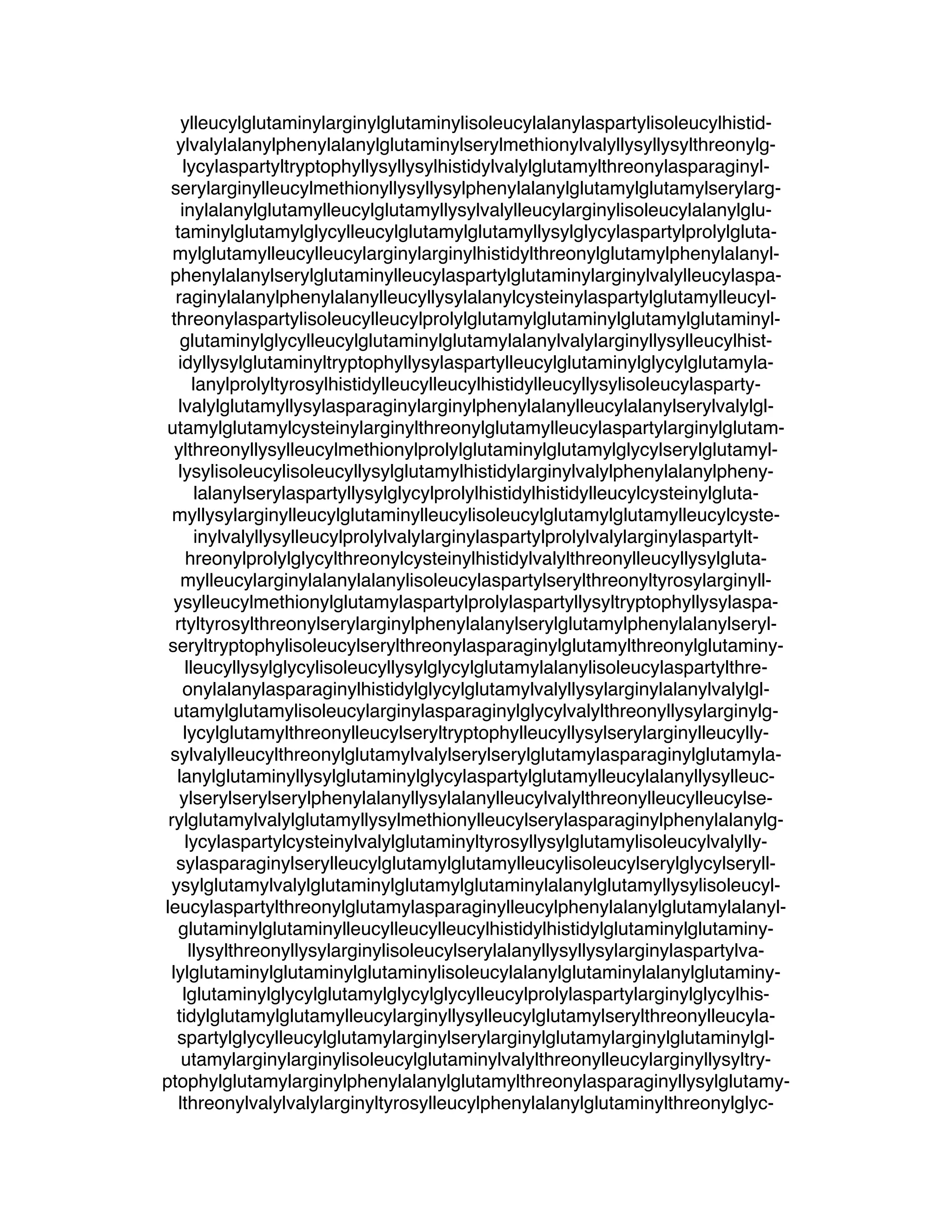 Full IUPAC Name for the Protein Titin | PDF