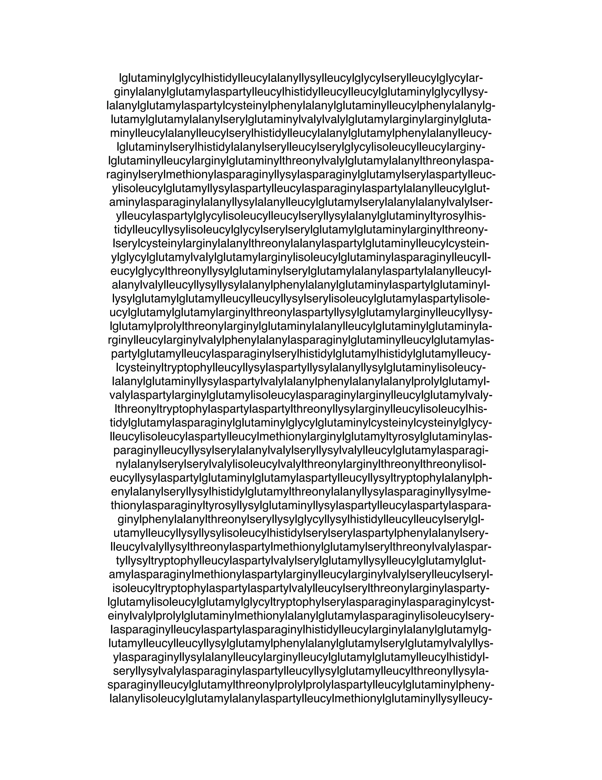 Full IUPAC Name for the Protein Titin | PDF