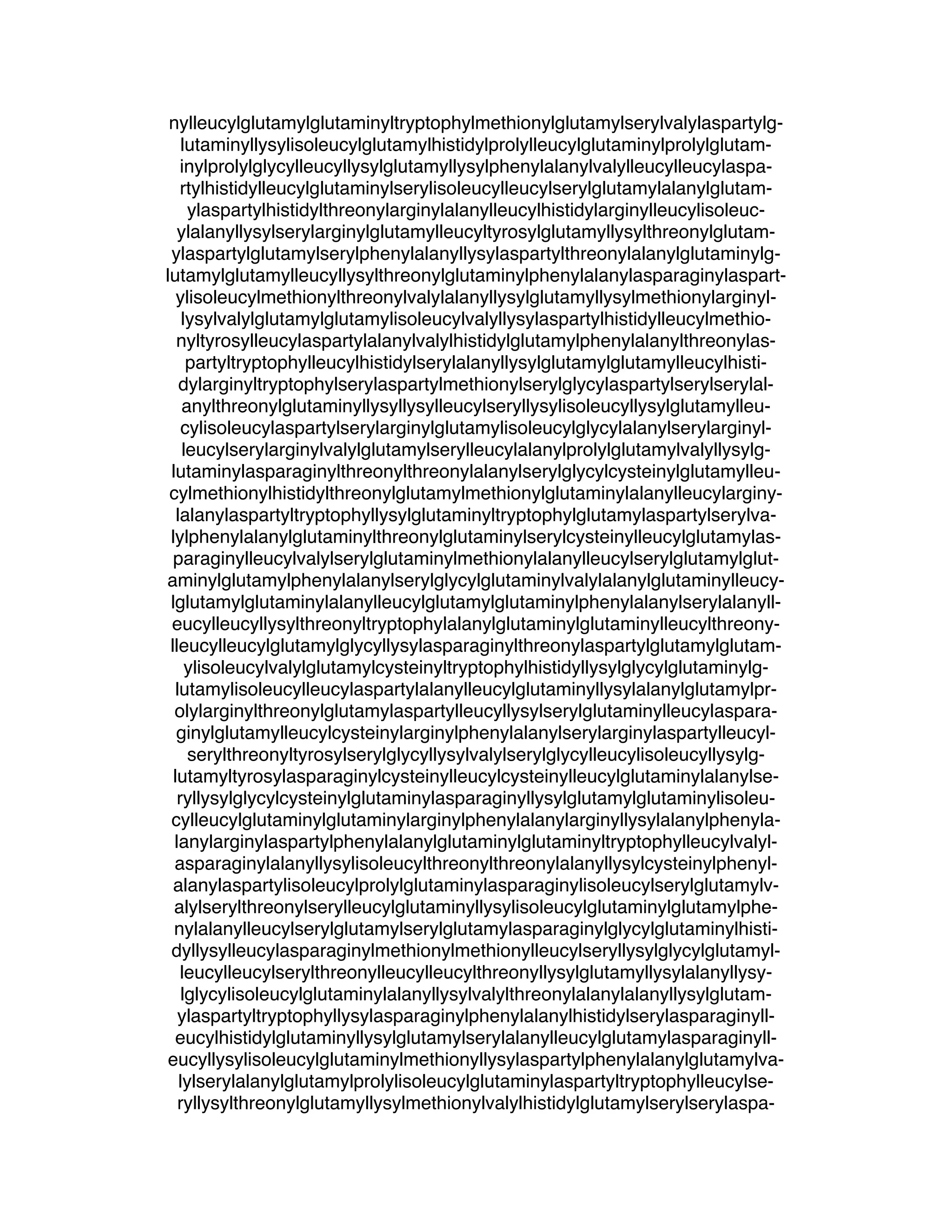 Full IUPAC Name for the Protein Titin | PDF