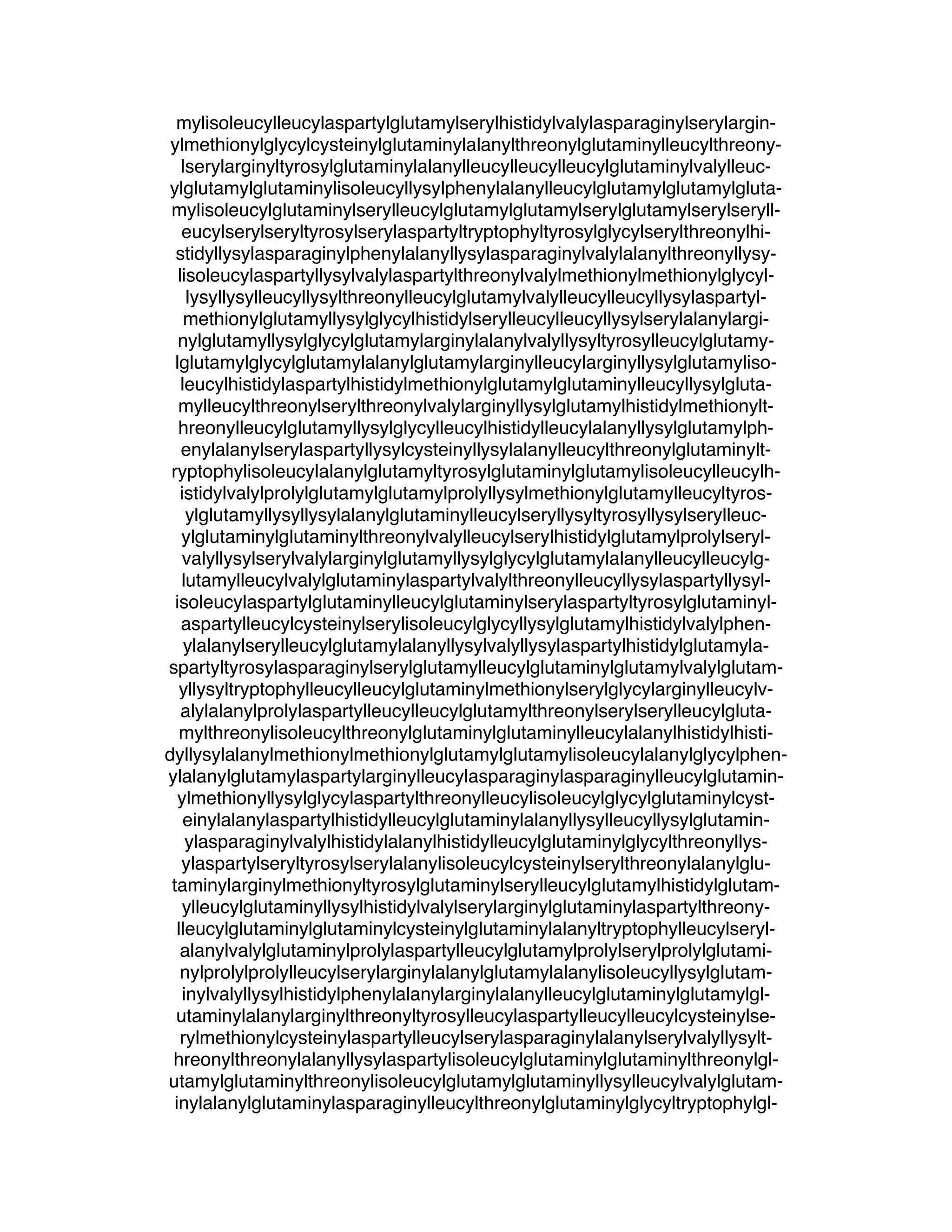 Full IUPAC Name for the Protein Titin | PDF