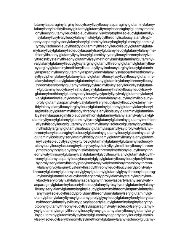 Full IUPAC Name for the Protein Titin | PDF