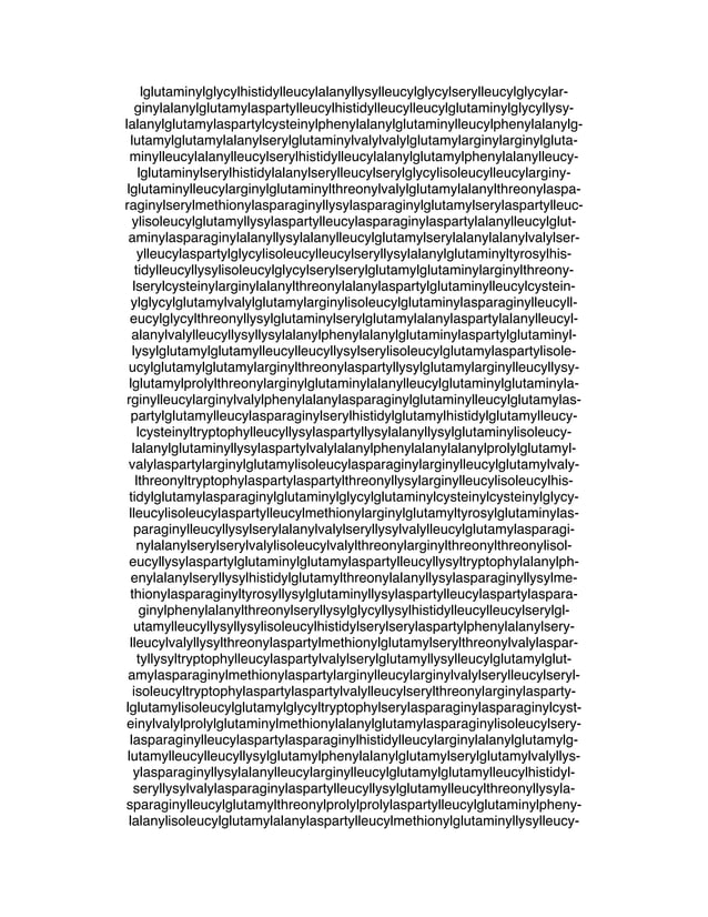 Full IUPAC Name for the Protein Titin | PDF