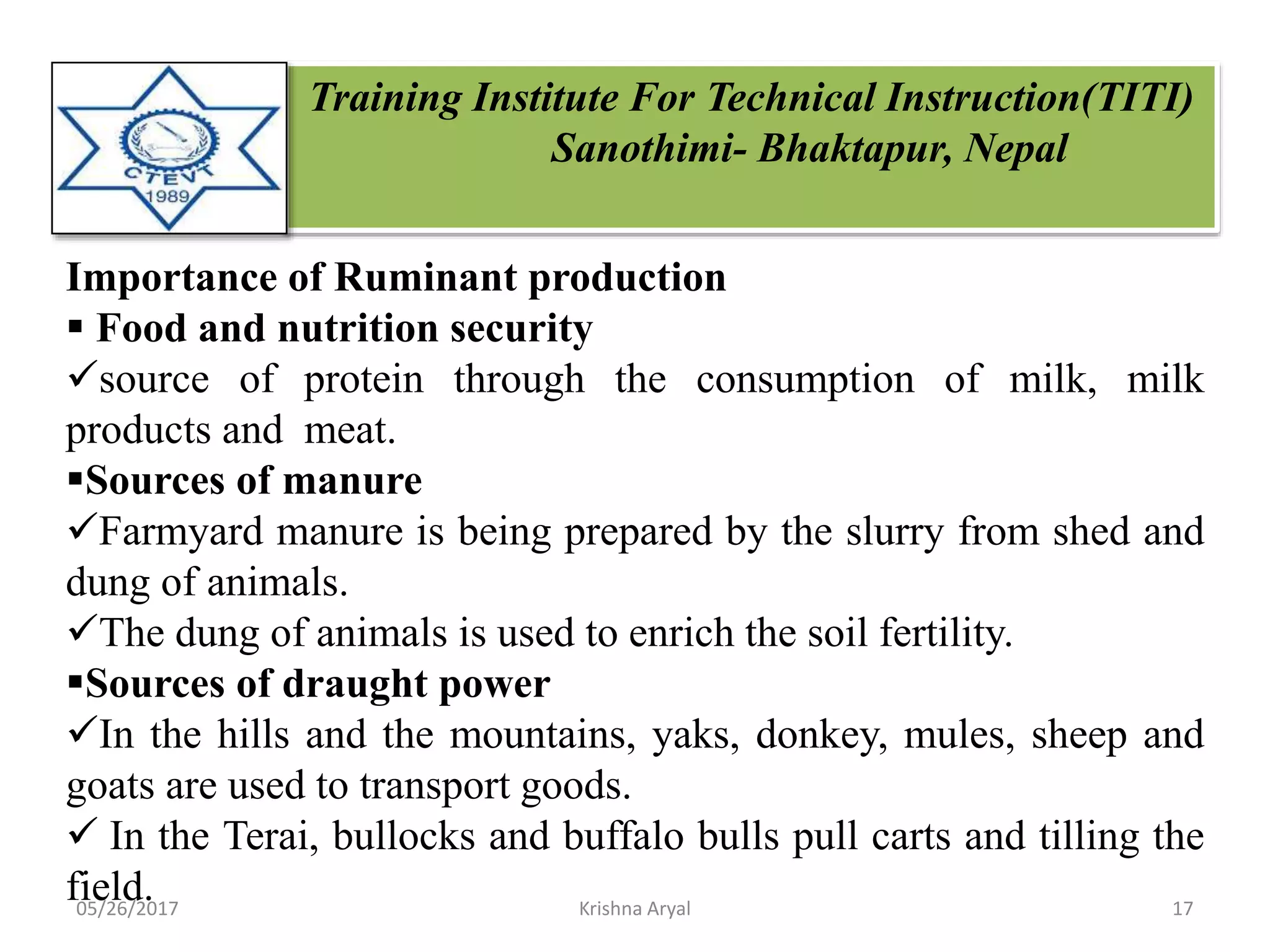 Ruminant Production | PPTX