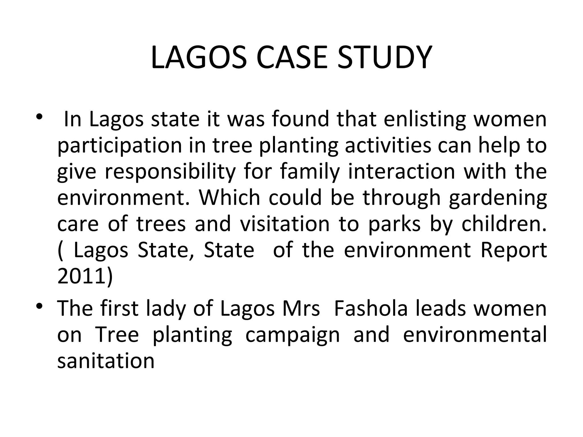 The Role of Gender in Tree Planting Initiative and Climate Change ...