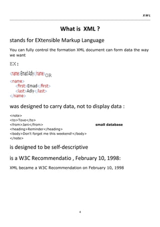 paper about xml | DOCX | Web Design and HTML | Internet