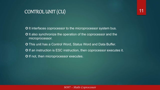 Math Co-processor 8087 | PPT