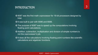 Math Co-processor 8087 | PPT