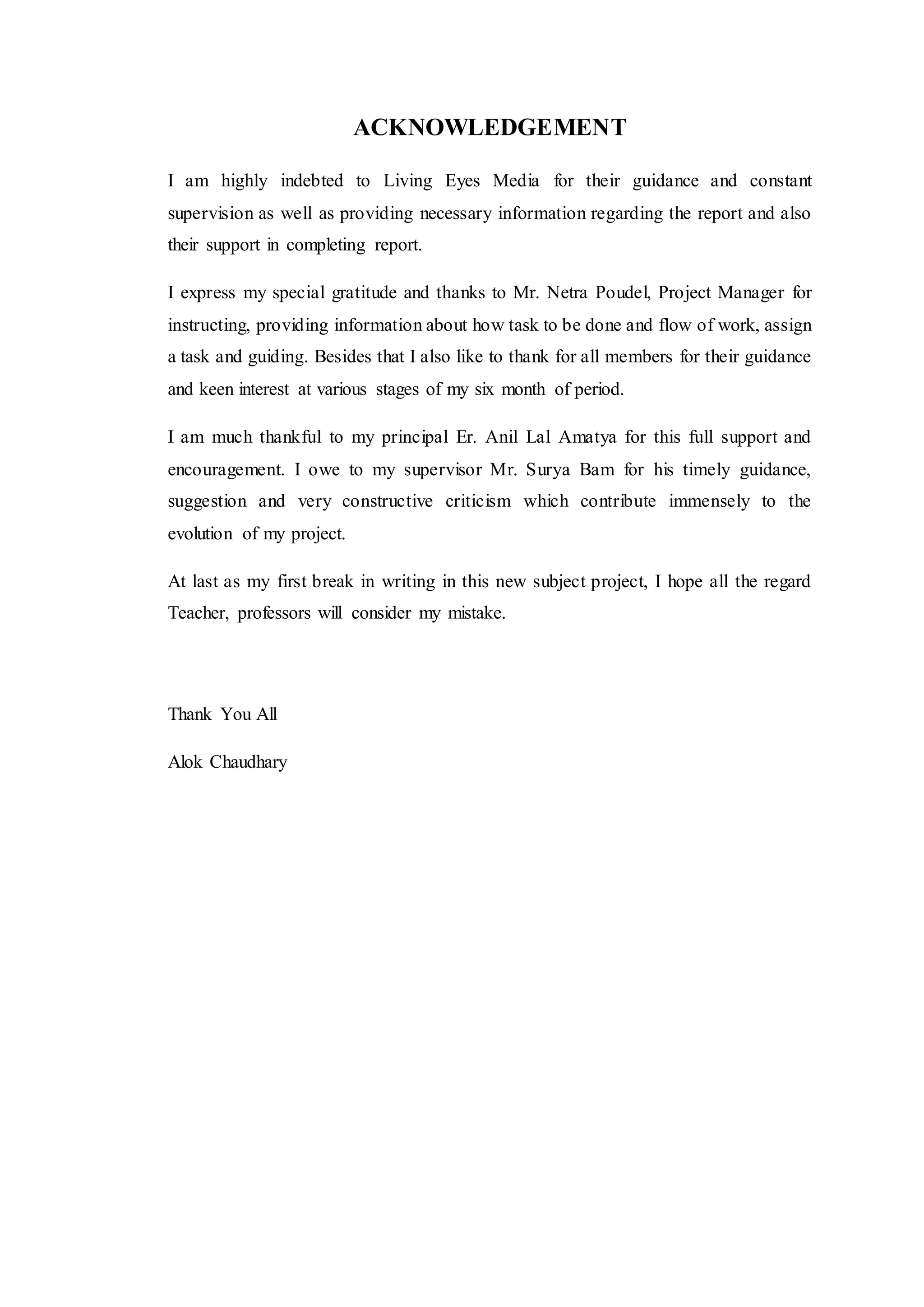 Student declaration, table of content, acknowledge | DOCX