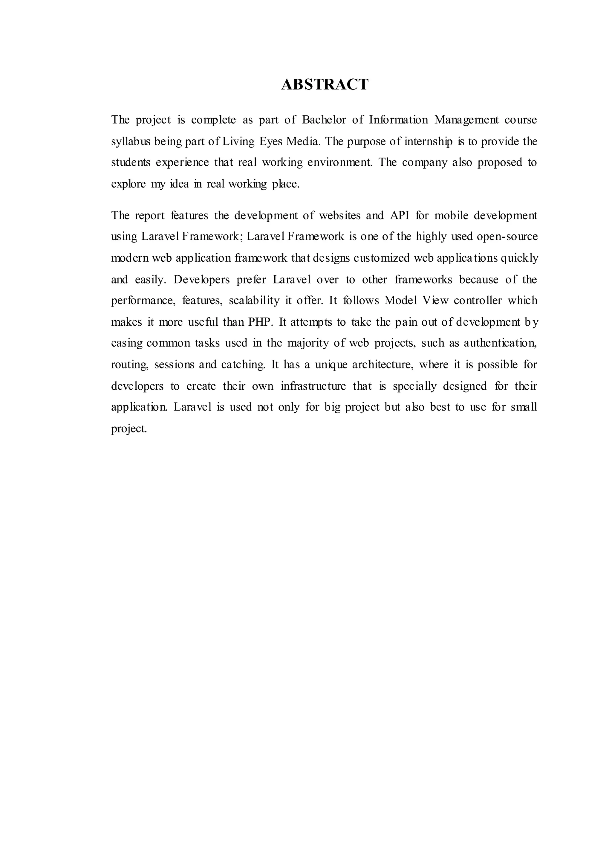 Student declaration, table of content, acknowledge | DOCX