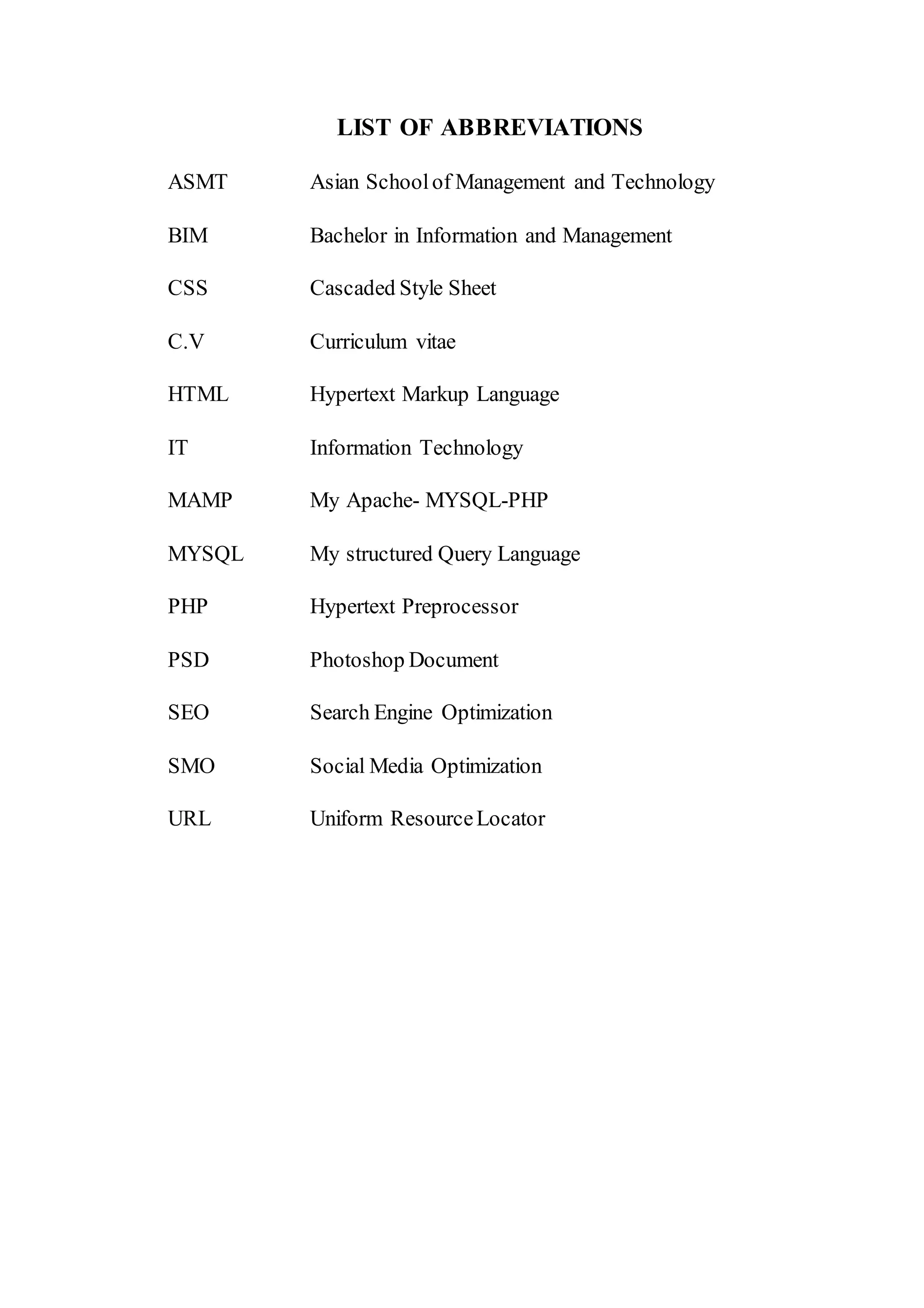 Student declaration, table of content, acknowledge | DOCX