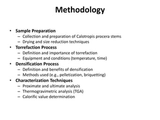 TTorrefaction and Densification of Calotropis procera stem: An ...