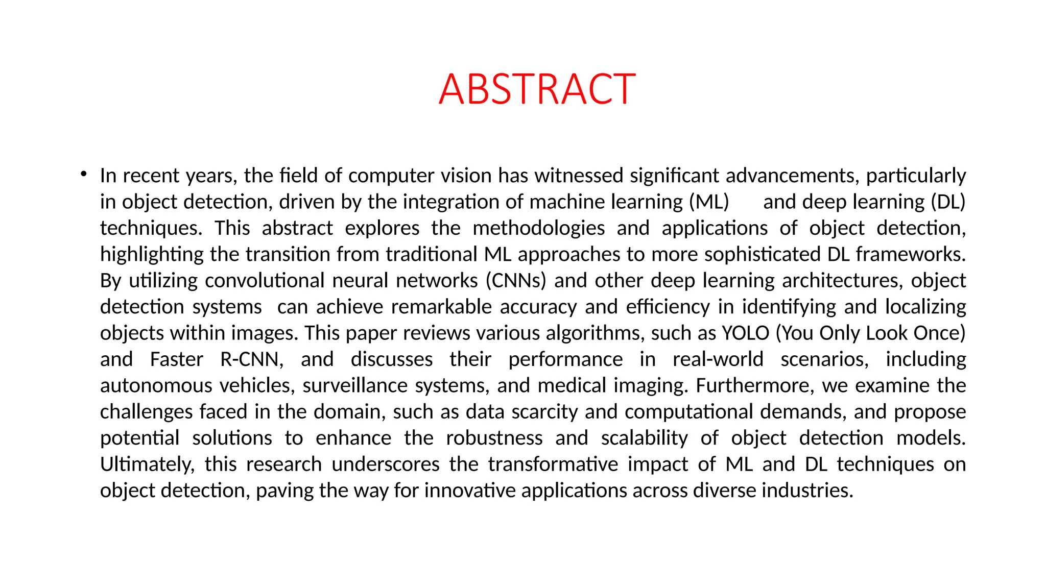 Smart Recognition For Object Detection Pptx
