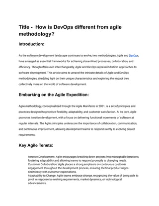 Title - How is DevOps different from agile methodology.pdf