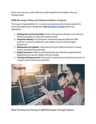 Title- How To Hire AEM Developers In 2024? | DOCX | Developmental Sites ...