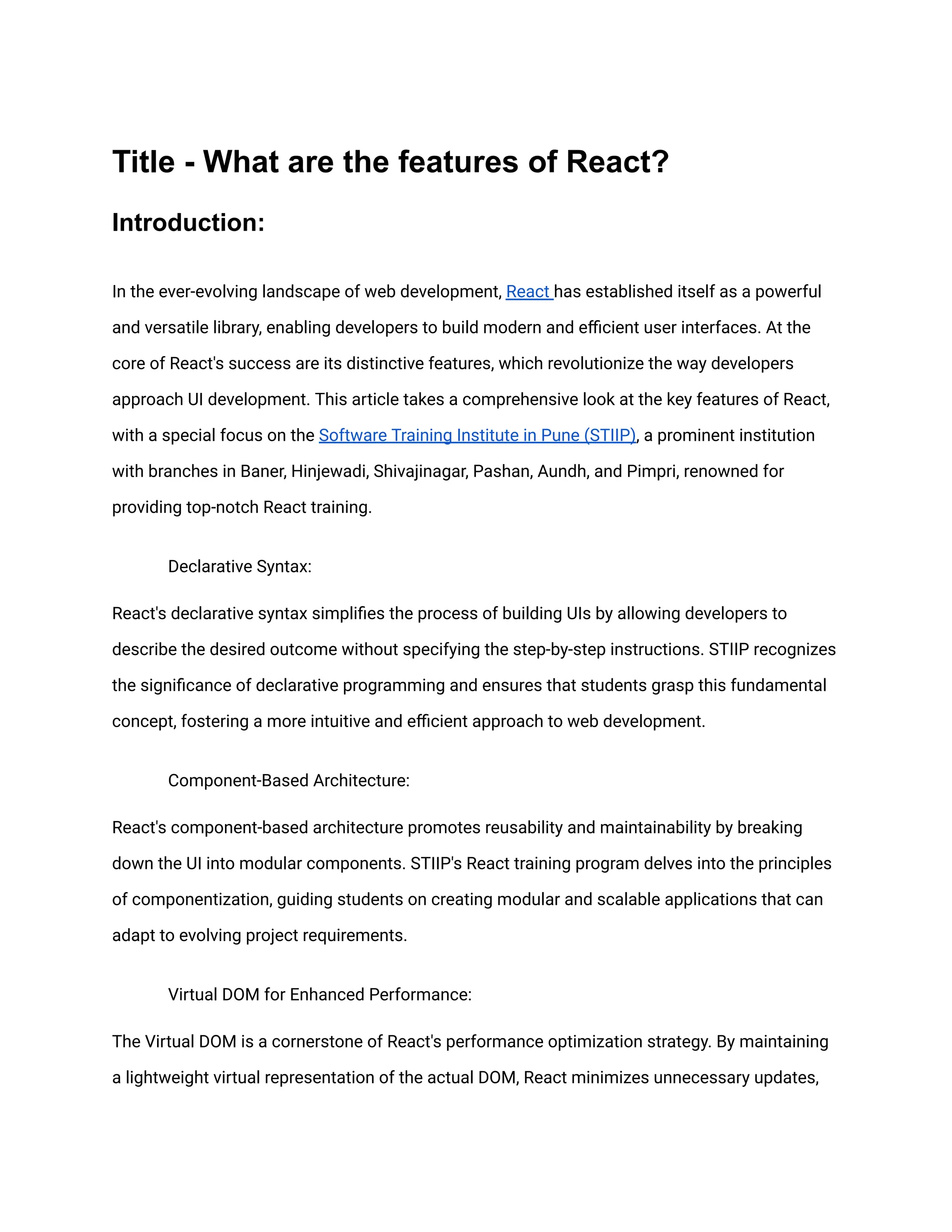 Title - What are the features of React.pdf