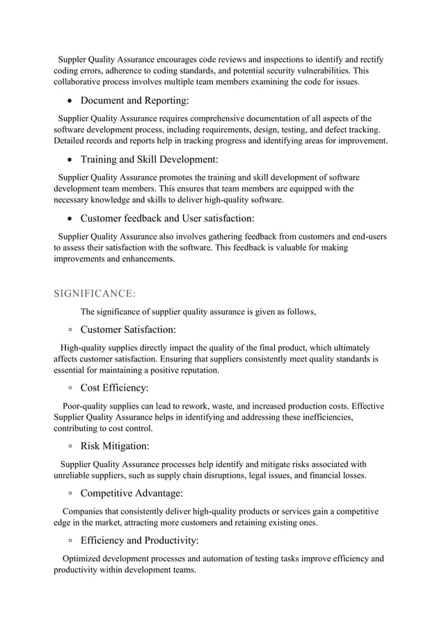 Supplier quality assurance | PDF Supplier quality assurance | PDF