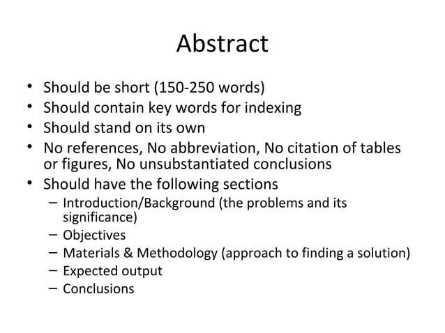 Title, abstract, introduction, literature review boga | PPT