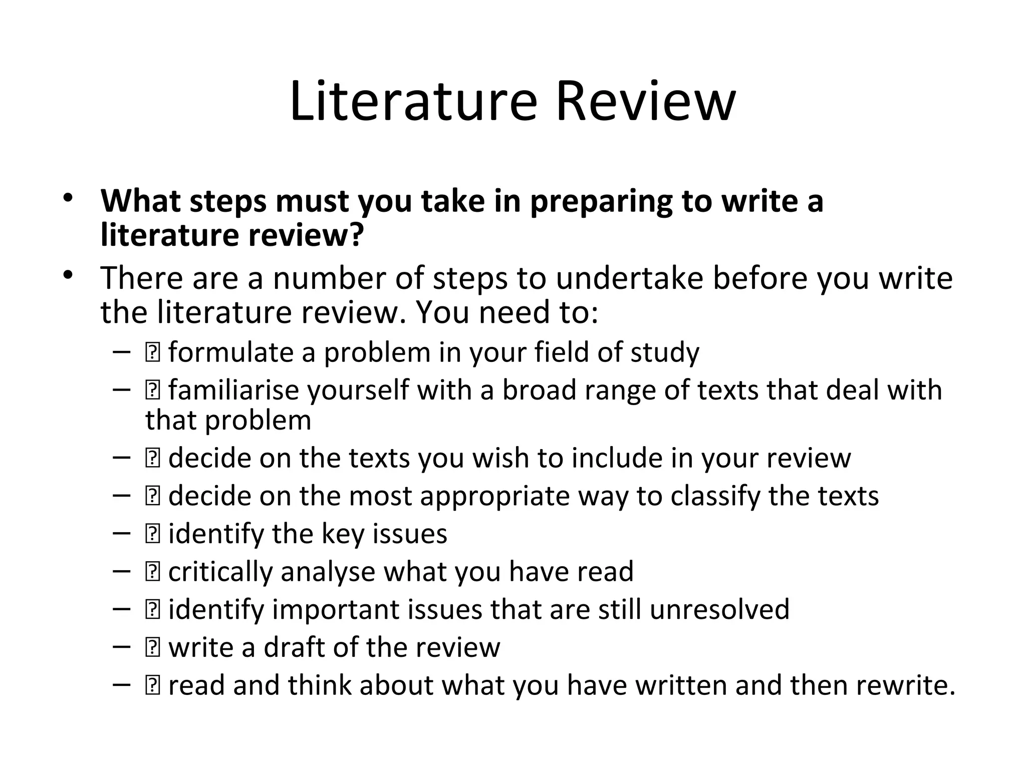 Title, abstract, introduction, literature review | PPT